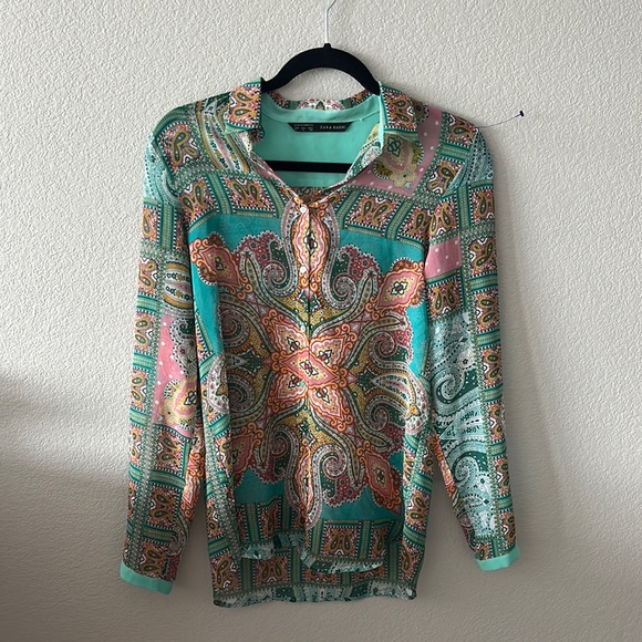 Zara | Tops | Zara Made In Morocco Blouse | Poshmark